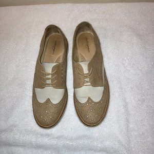Halogen | Shoes | Halogen Lindy Suede Wingtip Oxford Saddle Shoe In Tan ...